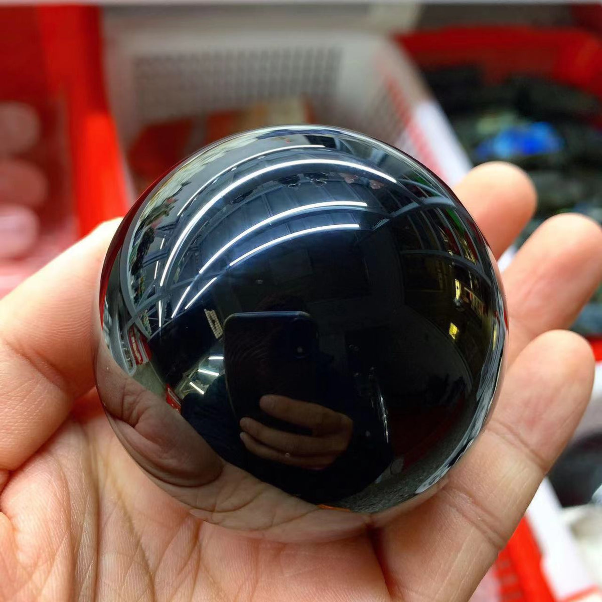 Obsidian spheres, 40 dollars per kilogram. – Yixiang Crystal wholesale