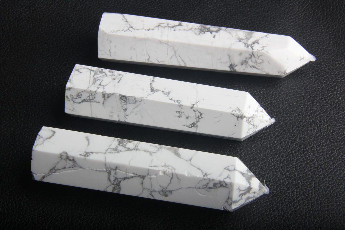White Howlite Point tower 50 dollars per kilo – Yixiang Crystal wholesale